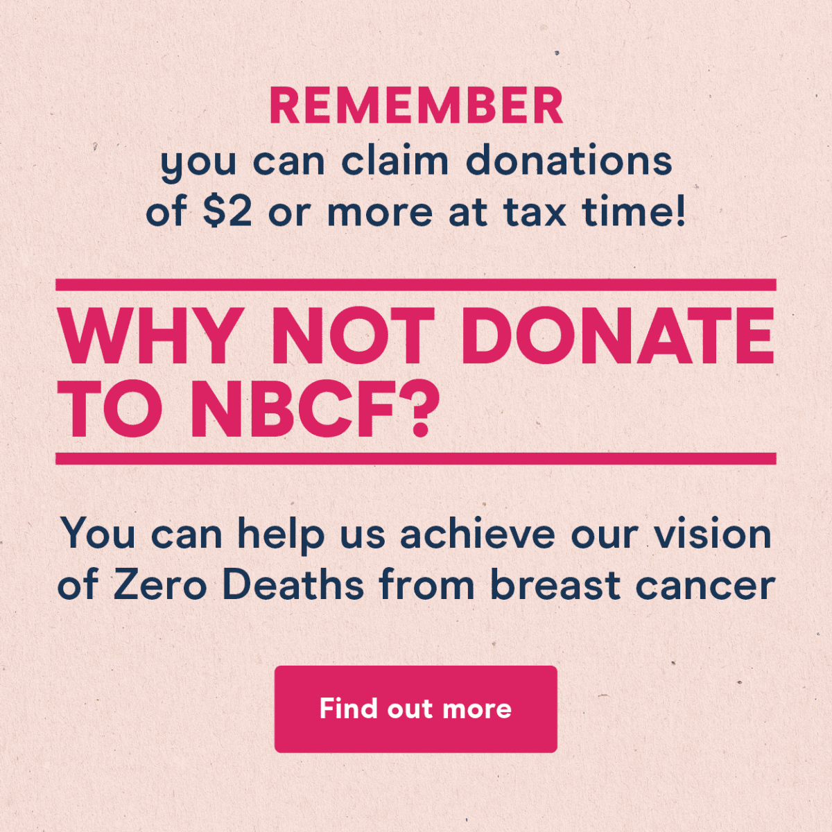 Privacy Policy - National Breast Cancer Foundation (NBCF) | Donate Online
